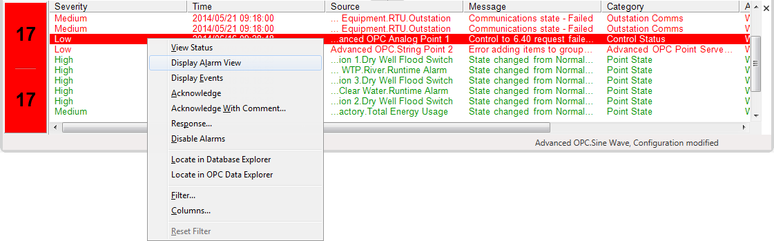 Core Configuration Guide - Define an Alarm View (Defining an Item or Group's Alarm Properties)